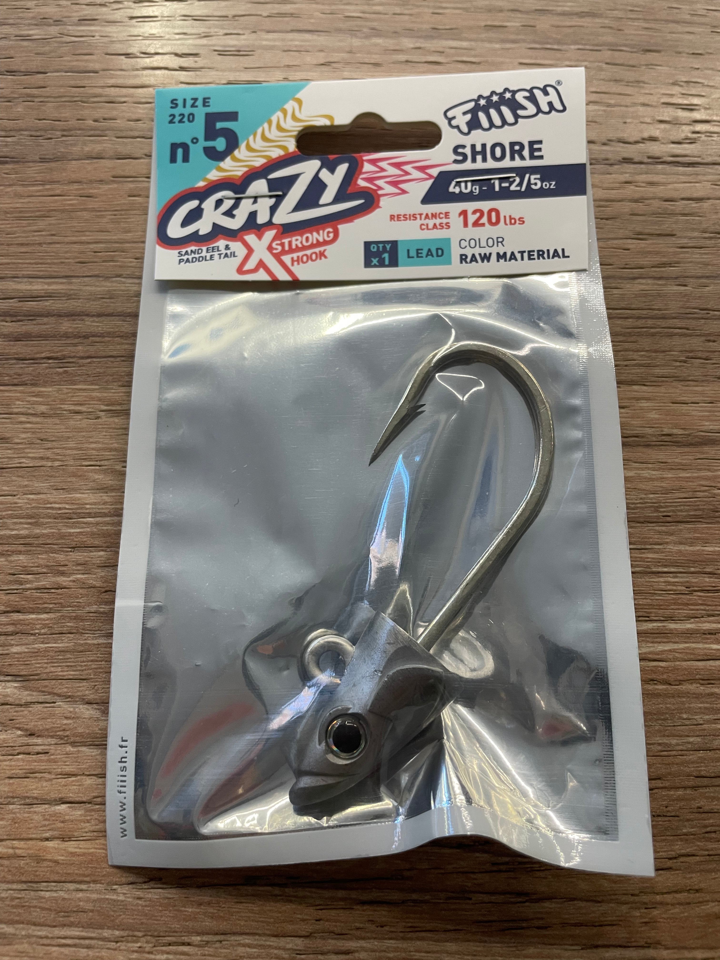 Fiiish Crazy X Strong Hook Size 5 Shore 40G Raw Material – Pesca Evolution